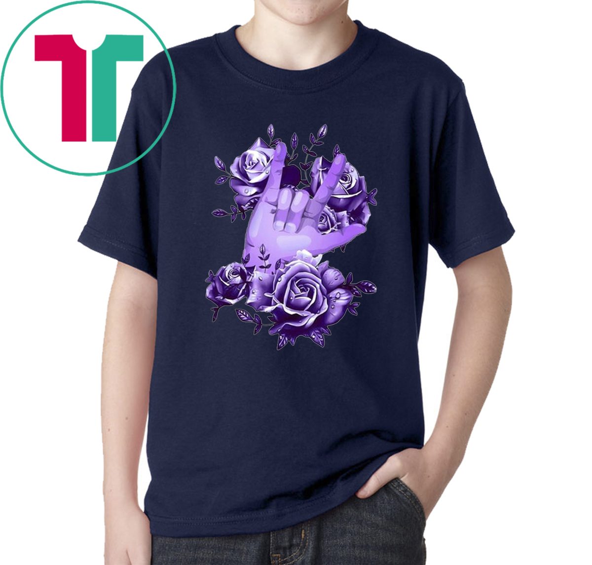 Sign language rose purple Shirt - Shirts owl
