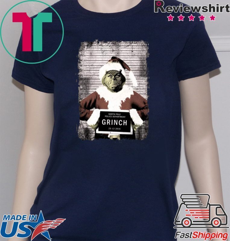 The Grinch Christmas Mugshot shirt - ShirtsOwl Office
