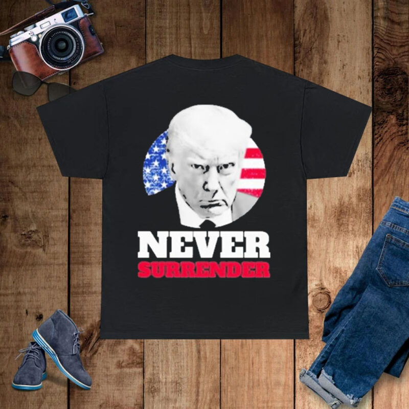 Donald Trump Mugshot Never Surrender T-shirt - Shirts owl