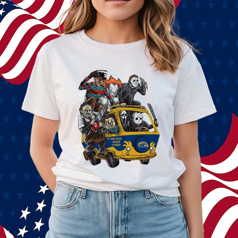 Kent State Golden Flashes Horror Movies Characters Bus Halloween 2023 ...