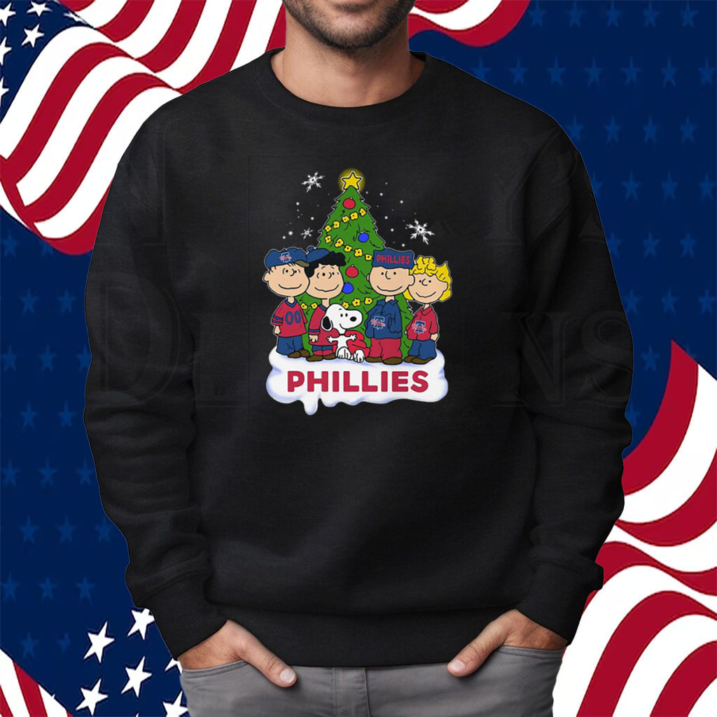 Philadelphia Phillies Snoopy Peanuts Christmas T-Shirt - Shirts owl