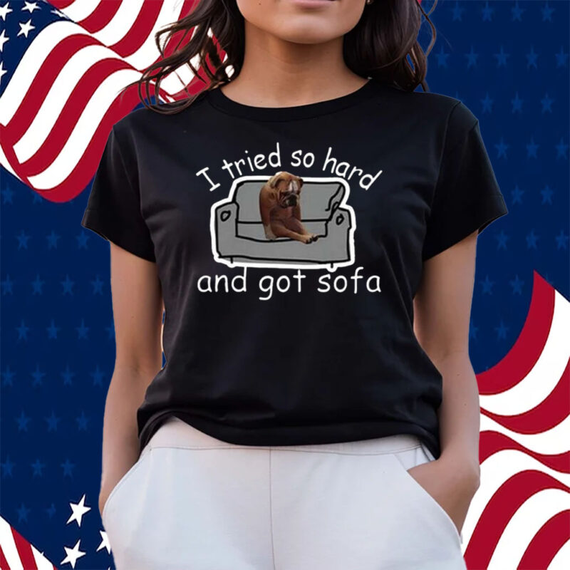 I Tried So Hard And Got Sofa Dog Meme Shirt - Shirts owl