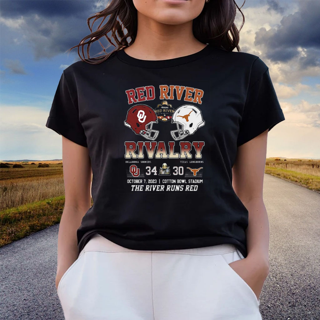 Red River Rivalry Oklahoma Sooners 34 Texas Longhorns 30 October 7 2023 ...