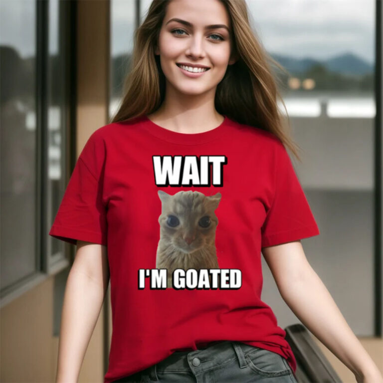 Wait I’M Goated Cringey Cat Shirt - Shirts owl