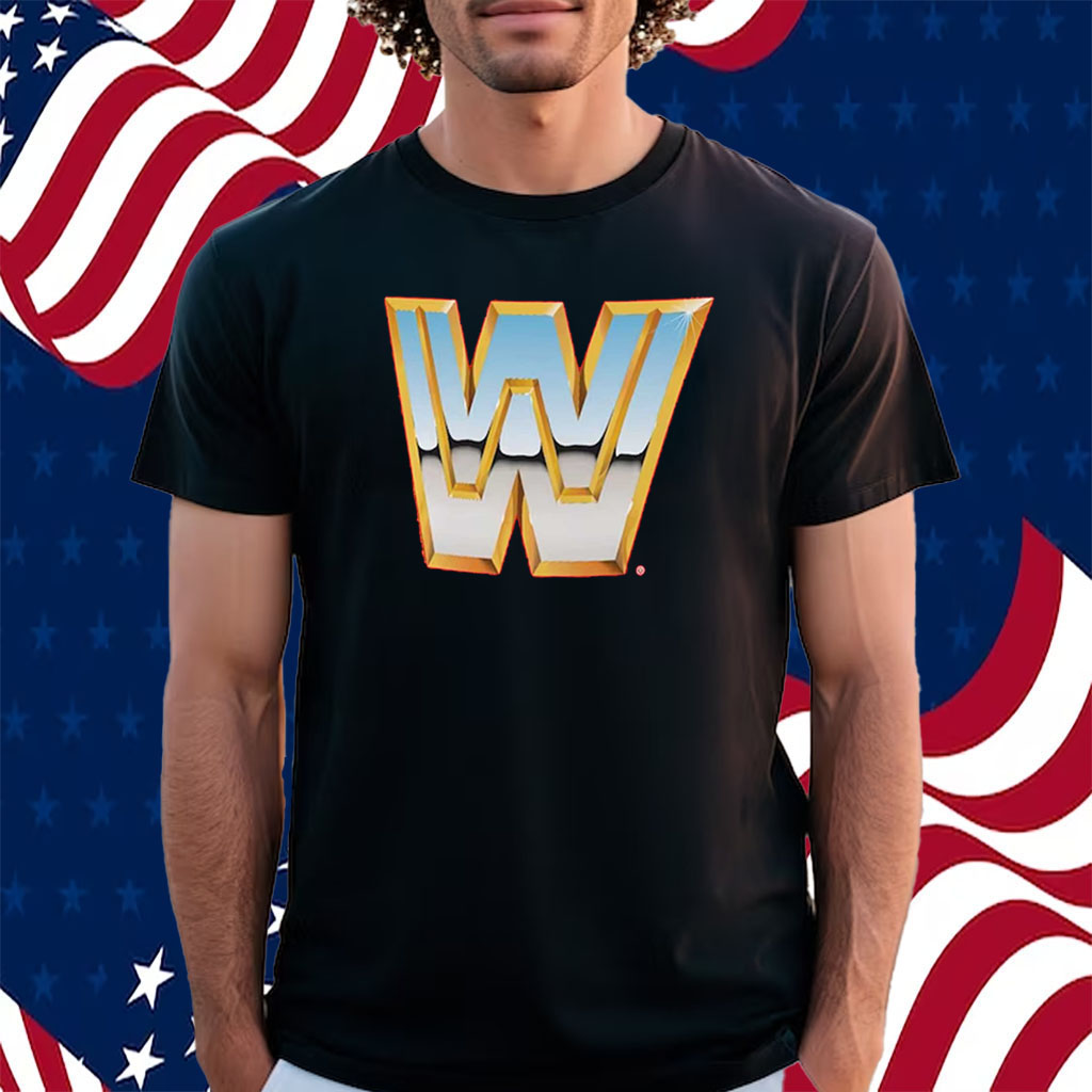 Wwe Ripple Junction Retro Chrome Logo Graphic Shirt
