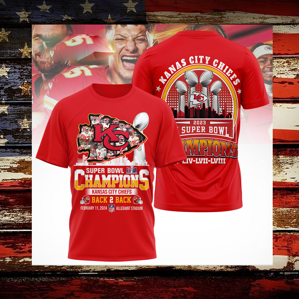 Chiefs Super Bowl LVIII Champions Back 2 Back Shirt