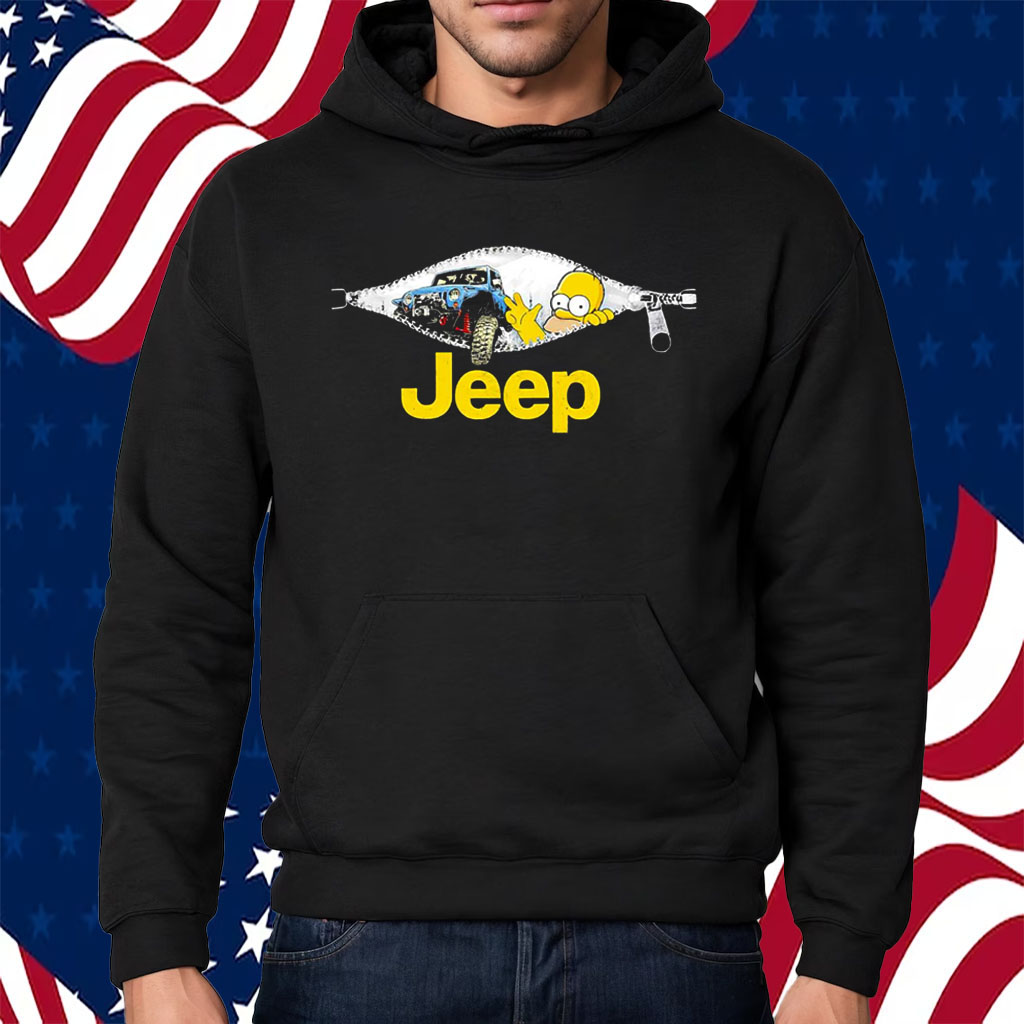 Homer Simpson Jeep Zipper Shirt