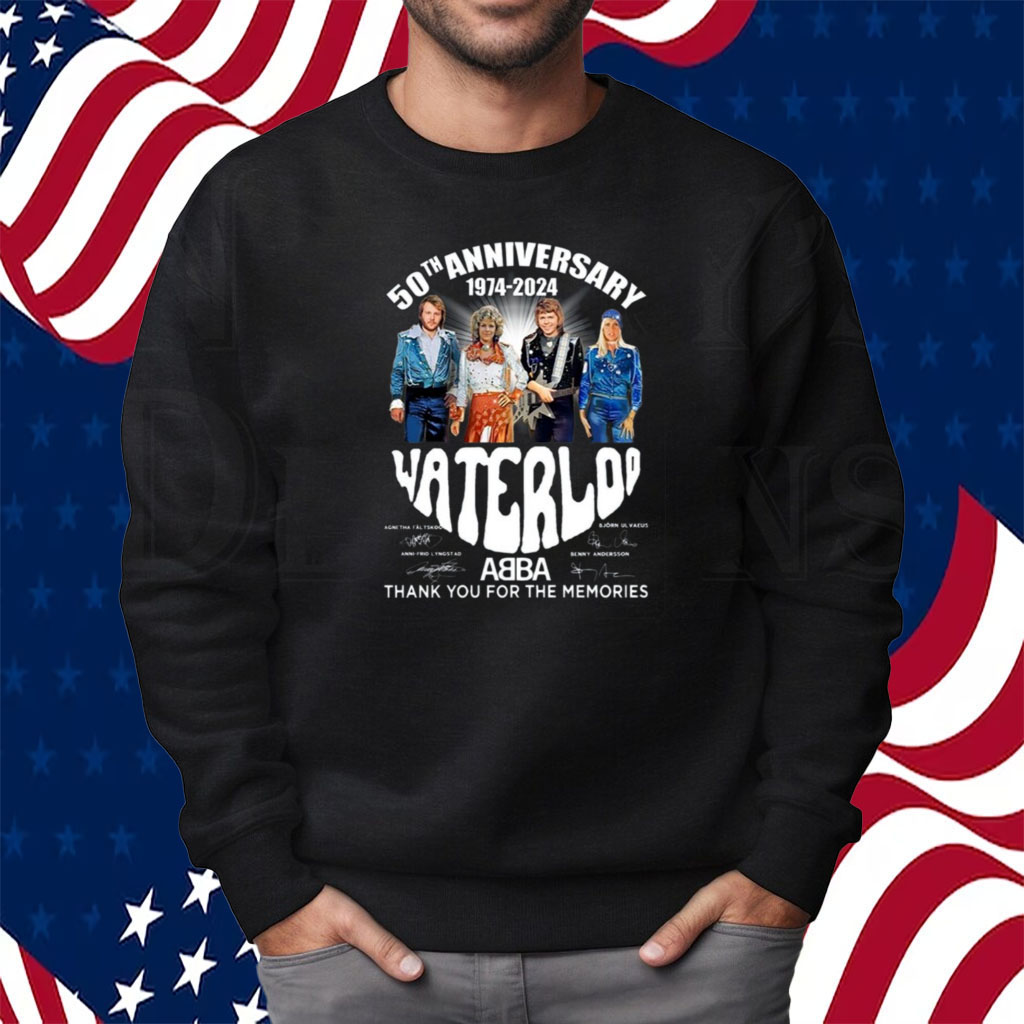 50th Anniversary 1974-2024 Waterloo ABBA Thank You For The Memories Shirt