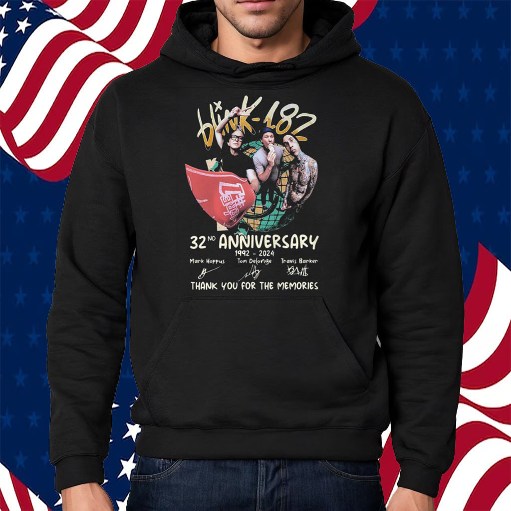 Blink-182 32nd Anniversary 1992 – 2024 Thank You For The Memories Shirt
