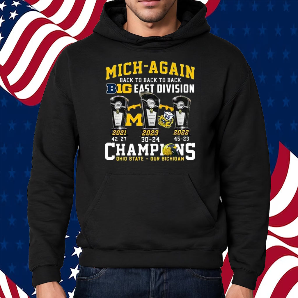 Mich-Again Back To Back To Back Big East Division Champions T-Shirt