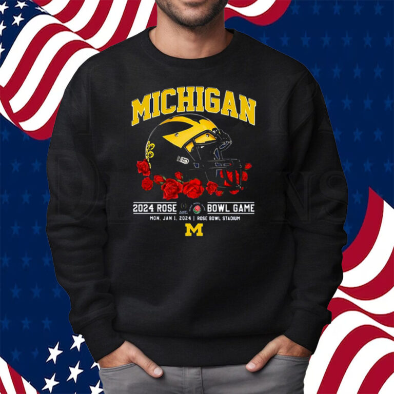 Michigan 2024 Rose Bowl Game Mon Jan 1 2024 Rose Bowl Stadium Shirt